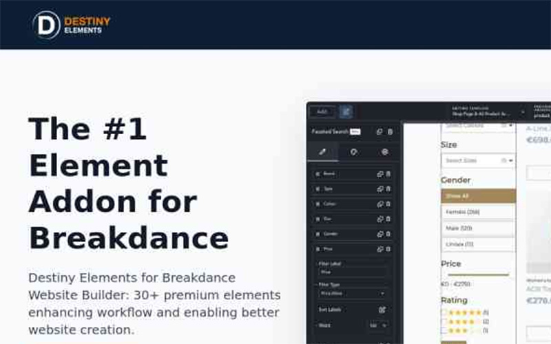 Destiny Elements V1.8 – The #1 Element Addon For Breakdance - Theme Và ...