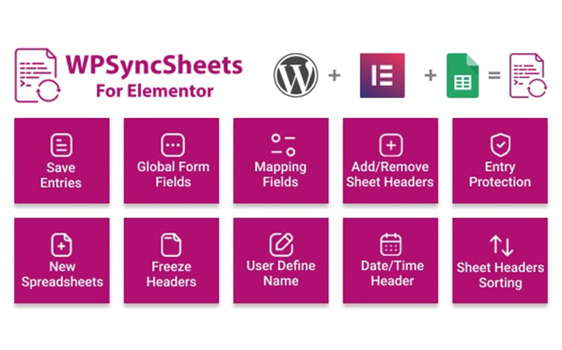 WPSyncSheets V4.3 – Elementor Pro Form Google Spreadsheet Addon - Theme Và Plugin Wordpress File ...