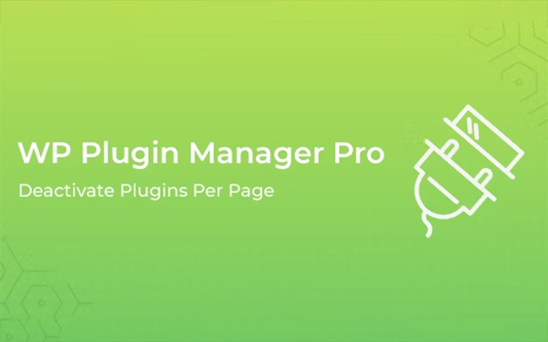 WP Plugin Manager Pro (Lifetime License Key) - Deactivate Plugins Per Page - Theme Và Plugin ...